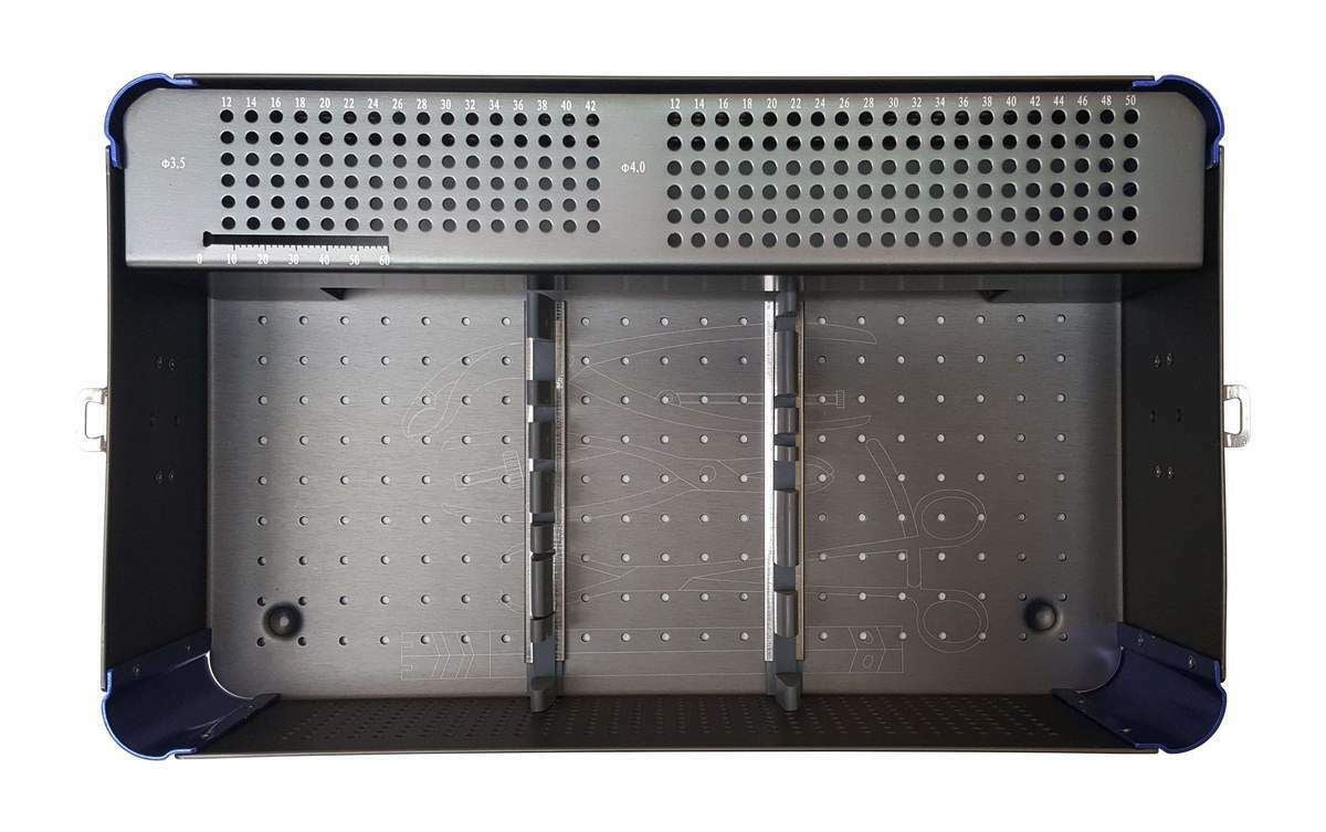 Orthopedic Instrument Empty Case, trays & rack for 3.5-4.0 mm screws ...