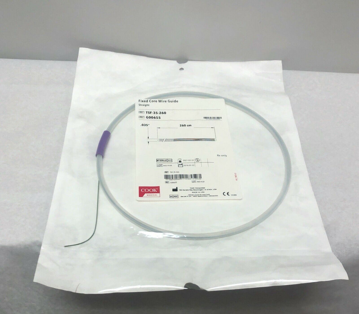 Cook Medical Fixed Core Wire Guide Straight | CEDESP-110 – KeeboVet ...