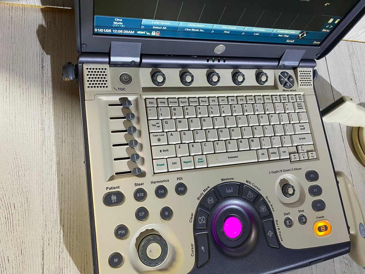 GE Logic E portable Ultrasound machine with one linear array prone L8 ...